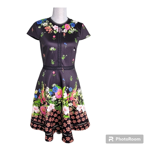 Ted Baker London | Dresses | Ted Baker Daissie Florence Trim Floral ...